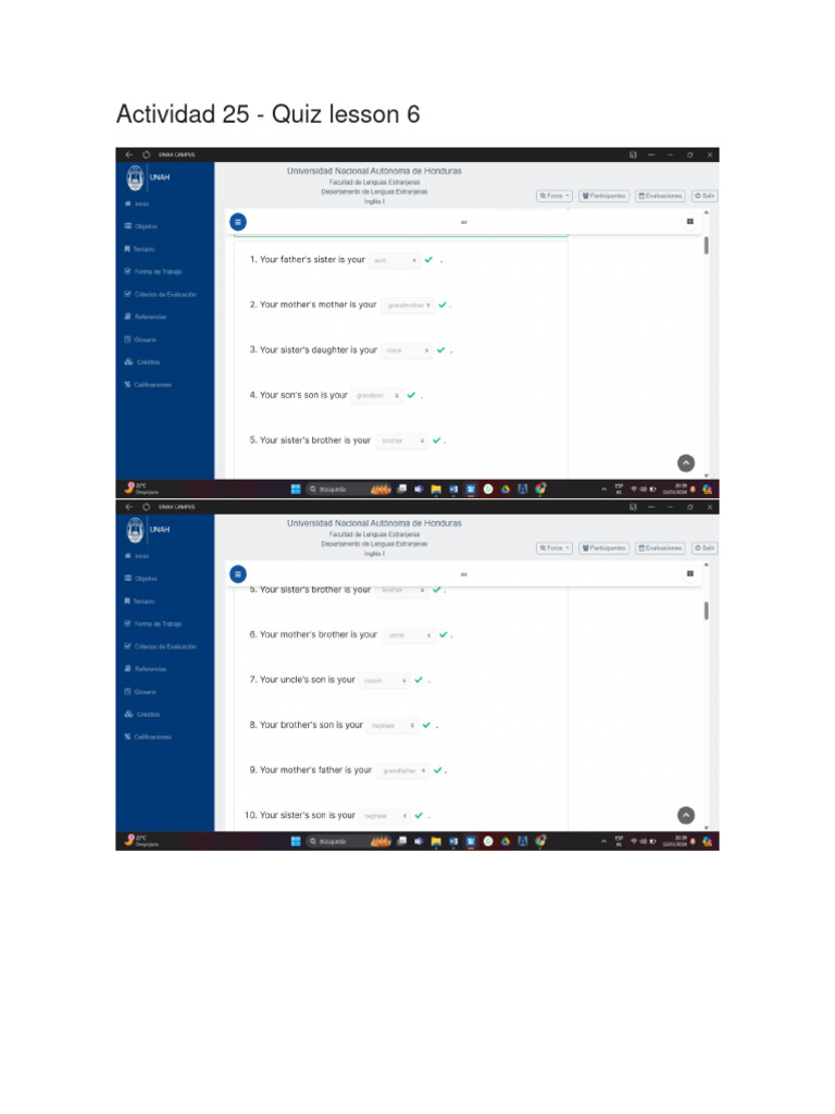 Actividad 25 - Quiz Lesson 6 | PDF