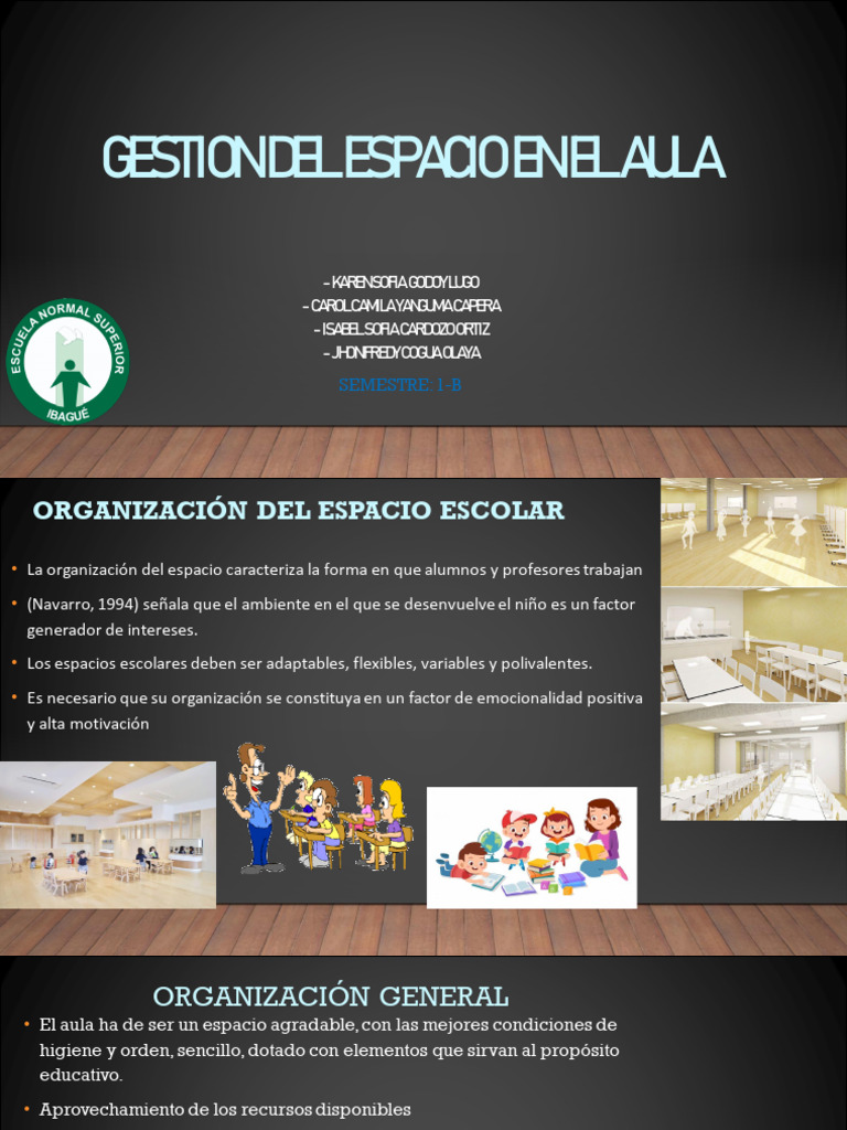 GESTION DEL ESPACIO EN EL AULA para primaria | PDF | Salón de clases ...