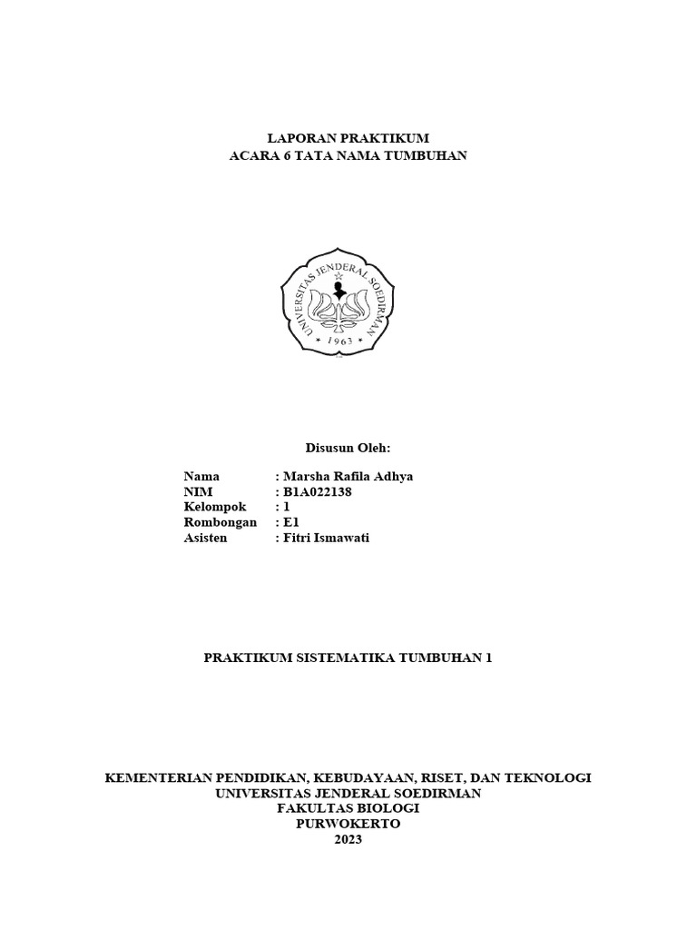 Worksheet Acara 6 | PDF | Biological Nomenclature | Biological Classification