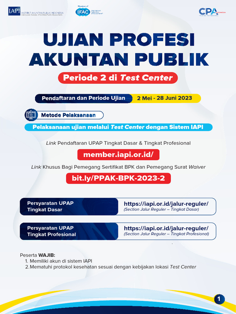 Panduan Pendaftaran Ujian IAPI 2023 | PDF