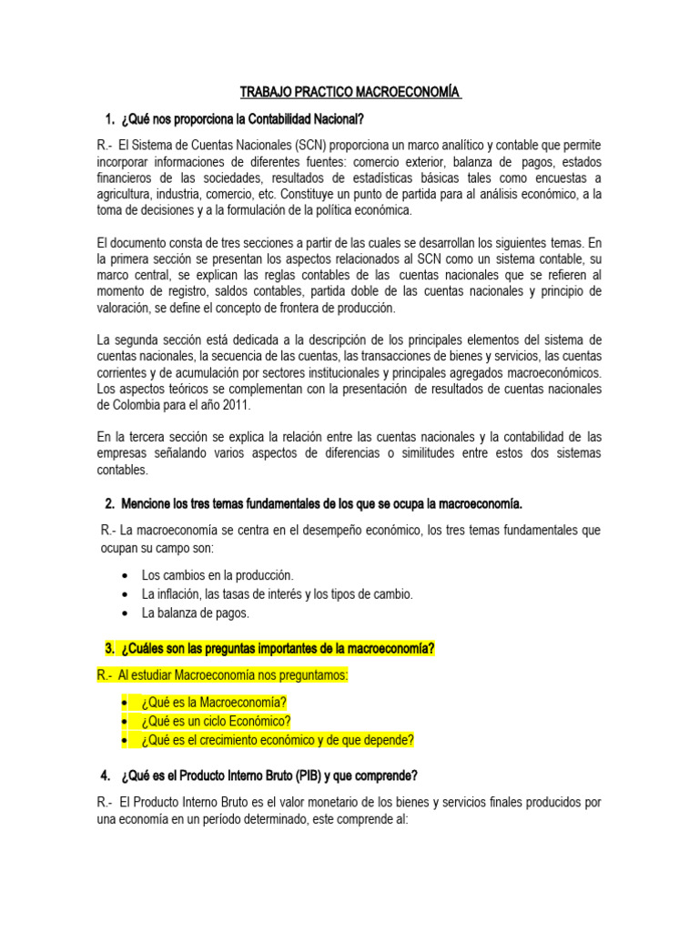 Conceptos MACROECONOMIA | PDF | Producto Interno Bruto | Contabilidad