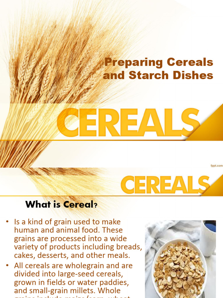 New Preparing Cereals | PDF | Cereals | Whole Grain