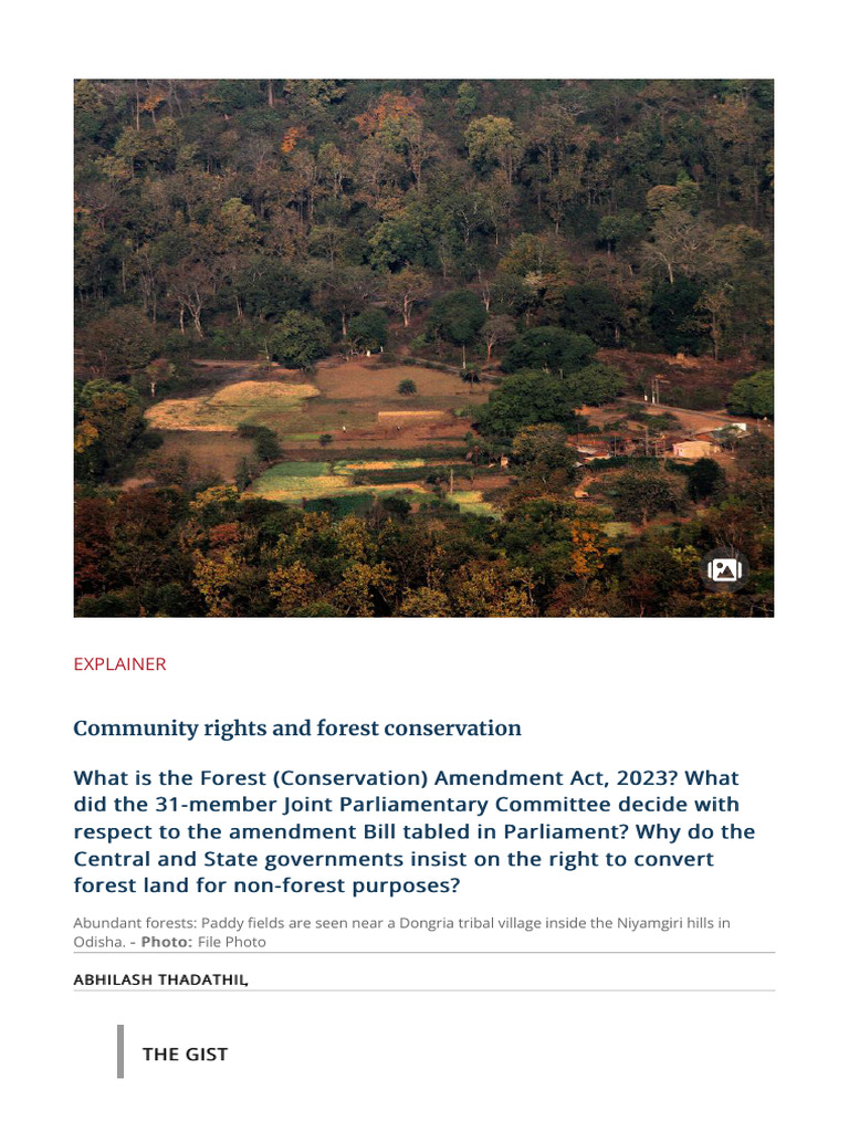 Forest conservation | PDF | Bill (Law) | Forests