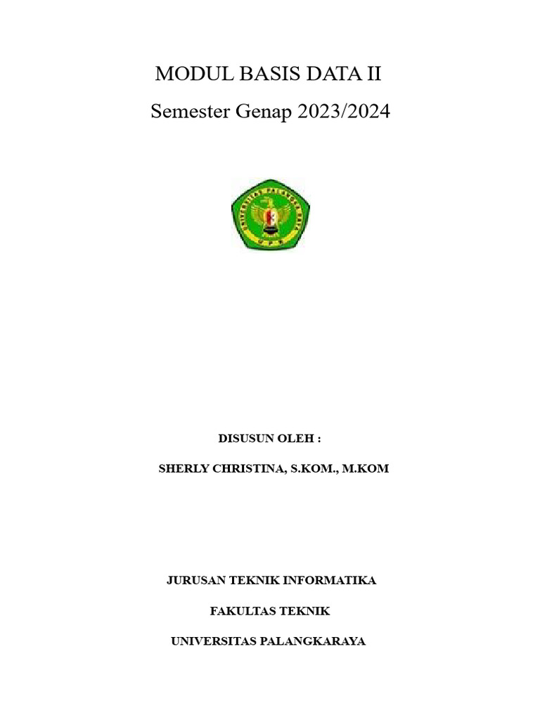 MODUL BASDAT 2 - Genap - 2023 - 2024 | PDF
