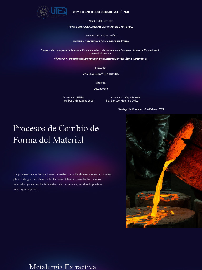 Procesos de Cambio de Forma Del Material | PDF | Metalurgia | Sinterización