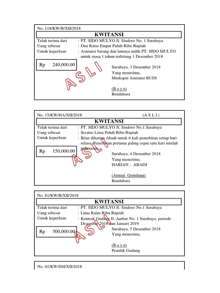 KWITANSI | PDF