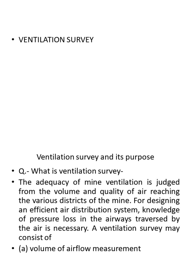 Ventilation Survey Lecture-I | PDF | Ventilation (Architecture) | Chemistry