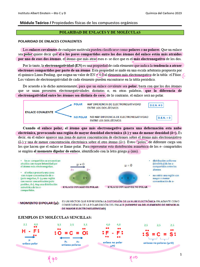 Prop Fisicas | PDF | Polaridad química | Fuerza intermolecular