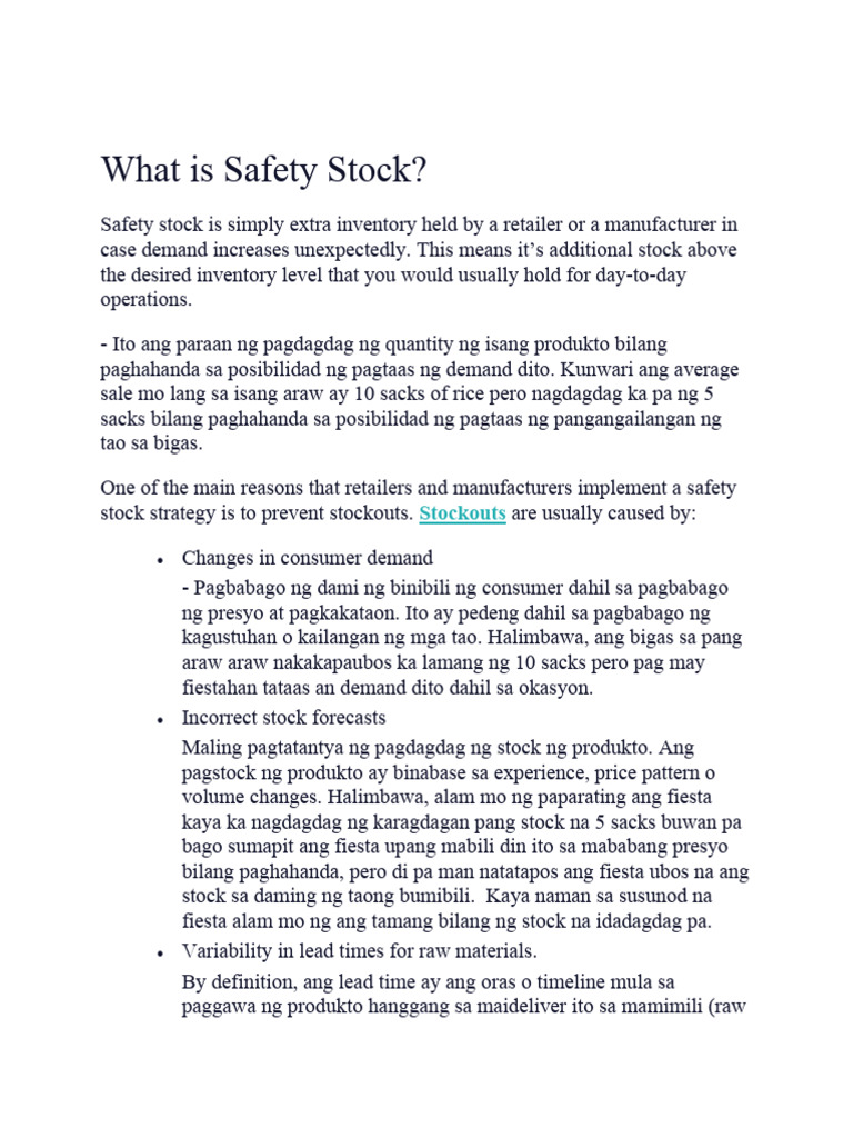 What-is-Safety-Stock | PDF