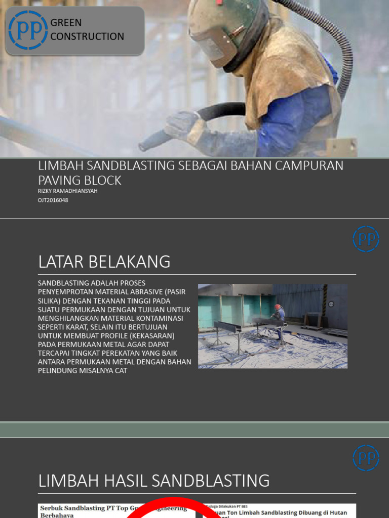 Limbah Sandblasting Sebagai Bahan Campuran Paving Block | PDF