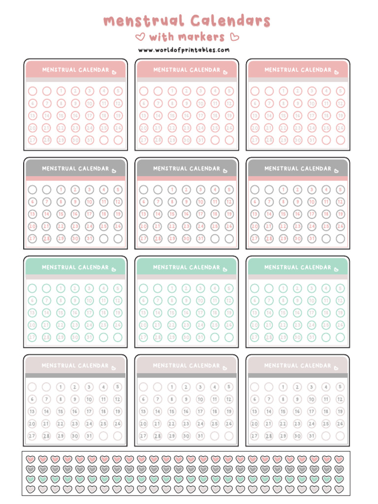 Printable Period Stickers For Planner | PDF | Menstrual Cycle | Puberty