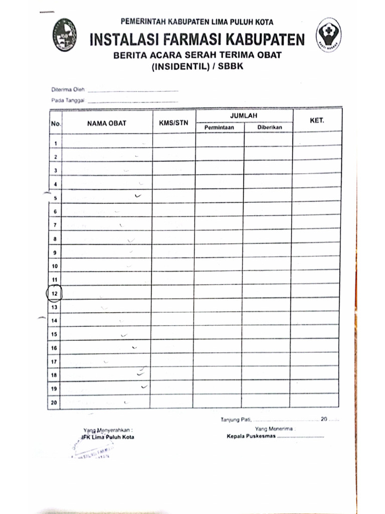 Bukti Perhitungan Kebutuhan OAT | PDF