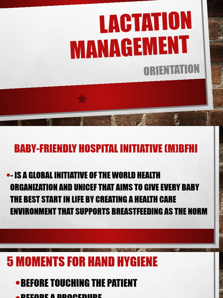 Lactation Management Powerpoint - Orientation Tom | PDF | Breastfeeding | Breast Milk