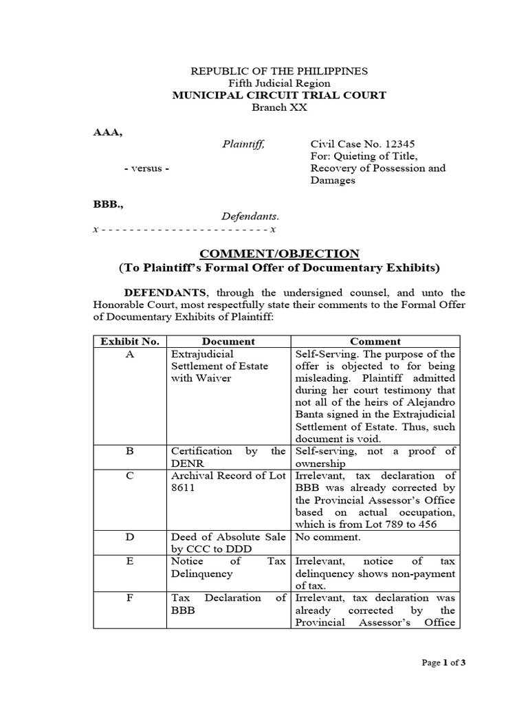 Comment To Formal Offer2 | Download Free PDF | Justice | Crime & Violence