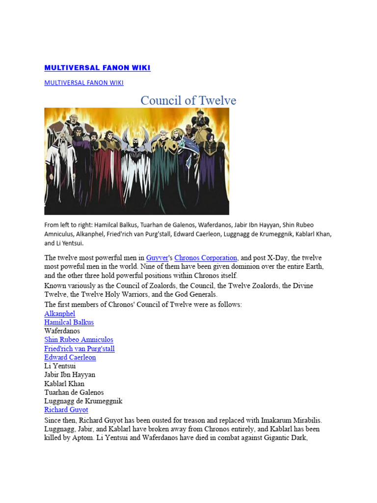 Council of The Twelve | PDF