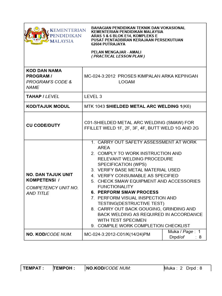 Kimpalan 2F Menggunakan SMAW pada K5 | PDF | Sains & Matematika | Komputer
