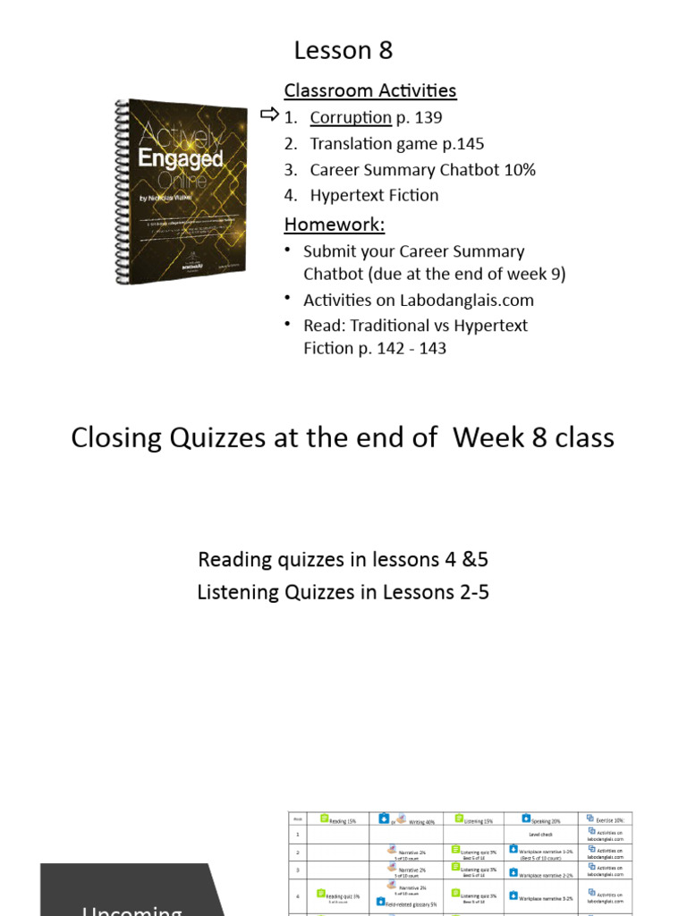 Lesson 8 | PDF | Human Communication | Learning