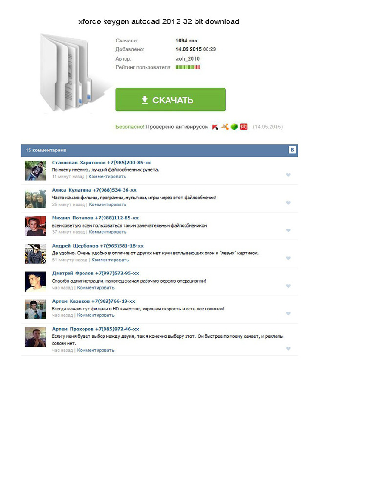 Xforce Keygen Autocad 2012 32 Bit Download | PDF