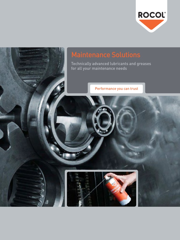 ROCOL Maintenance Brochure | PDF | Lubricant | Bearing (Mechanical)
