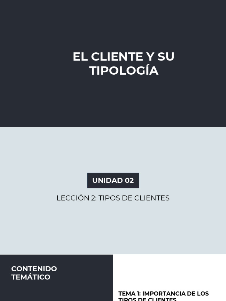 CLASE 4 TIPOS DE CLIENTE | PDF | Cliente | Marketing