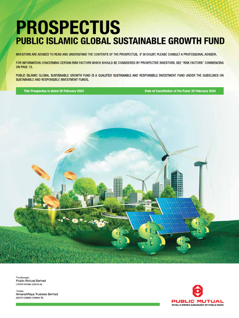 PISGSGF Prospectus | PDF | Investment Fund | Financial Risk