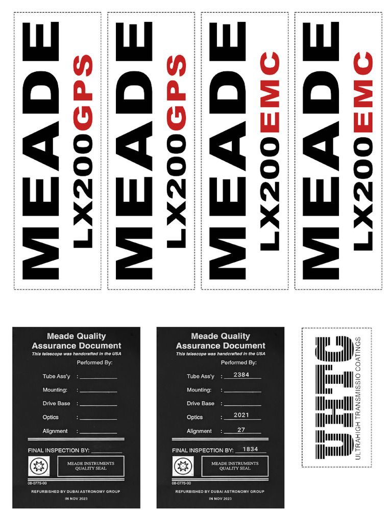 Meade lx200 Classic Sticker | PDF