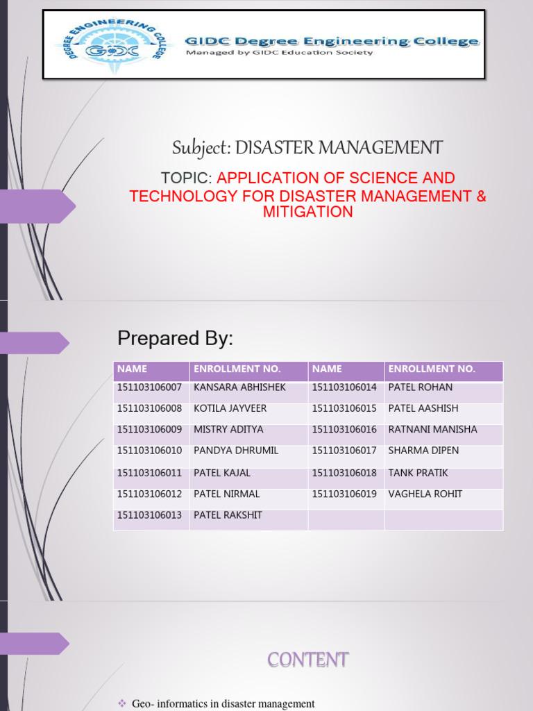 Disaster Management | PDF | Emergency Management | Remote Sensing