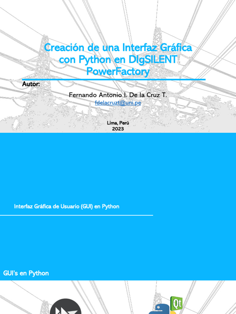 Creación De Una Interfaz Gráfica Con Python En Digsilent Powerfactory Pdf Python Lenguaje 