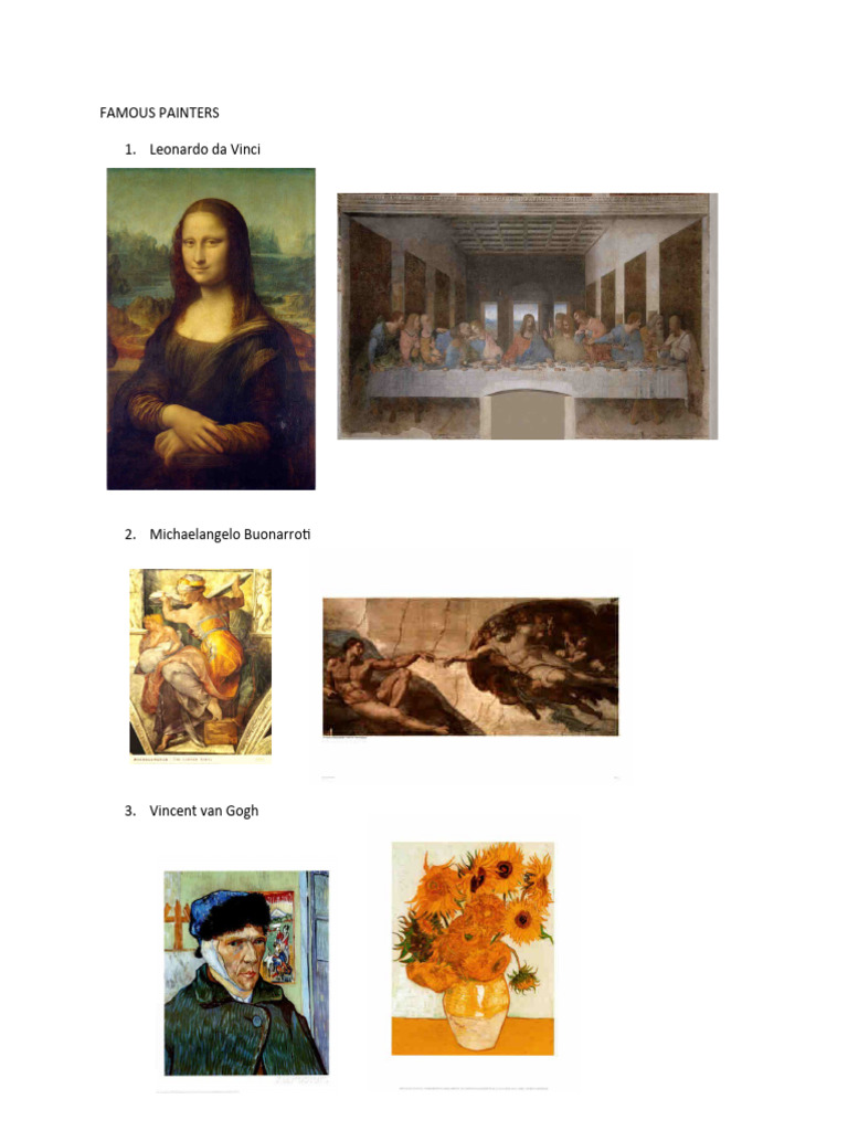 Famous Painters | PDF