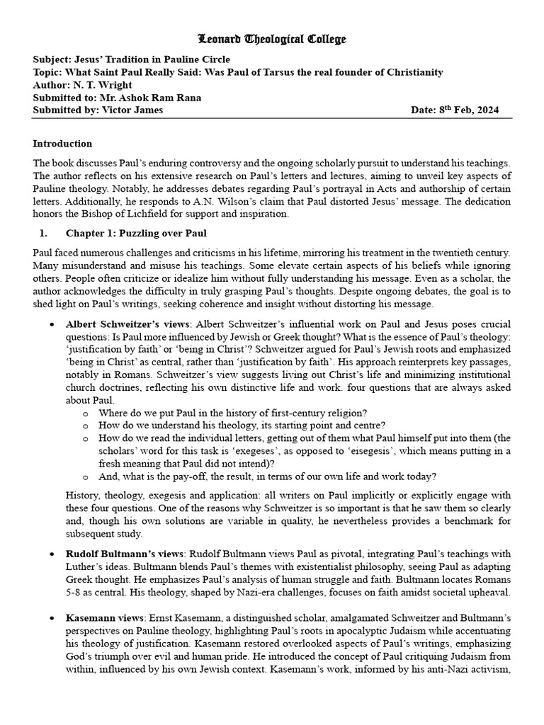 What Saint Paul Really Said Was Paul of Tarsus The Real Founder of ...