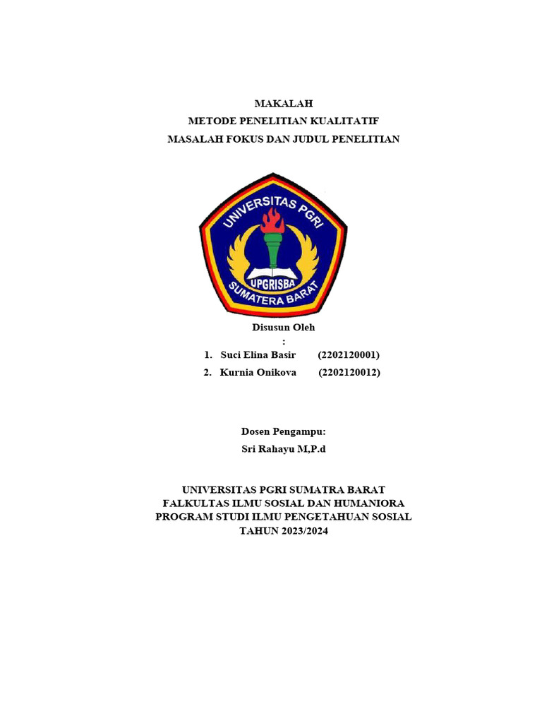 Metode Penelitian Kel 2 Oni Dan Suci | PDF