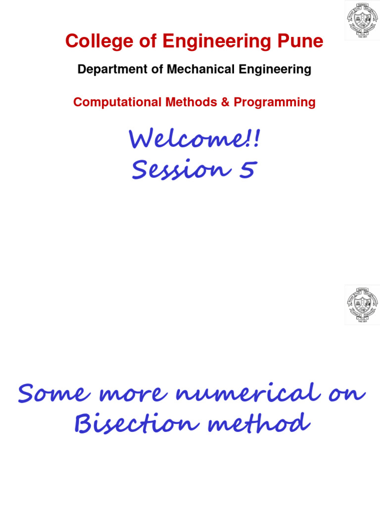 Unit 1 NM I-Bracketing Methods-Bisection Method-2 | PDF | Trigonometric Functions ...