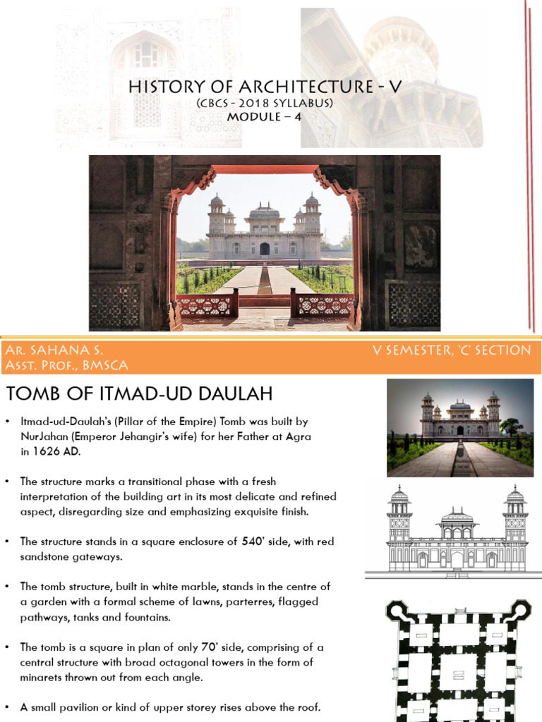 Itmad-ud-Daulah Tomb Architecture | PDF | Social Science | Home & Garden