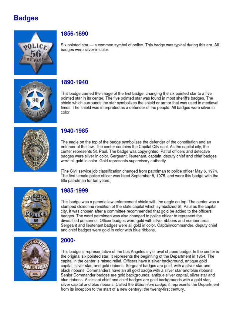 Badges St. Paul Police | PDF | Police Officer | Police