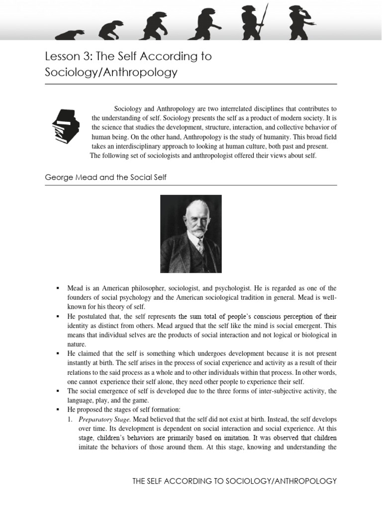 Lesson 3 Understanding The Self The Self According To Sociology/Anthropology | PDF ...