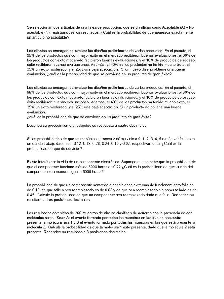 Tarea Modulo 1 - Intento 2 | PDF | Probabilidad Tarea Modulo 1 - Intento 2 | PDF | Probabilidad