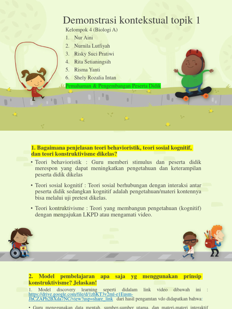 Demonstrasi Kontekstual Topik 1 | PDF