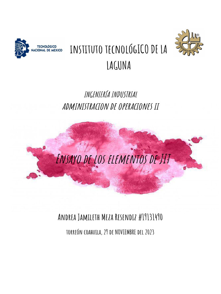 ENSAYO U4 | PDF | Lean Manufacturing | Inventario