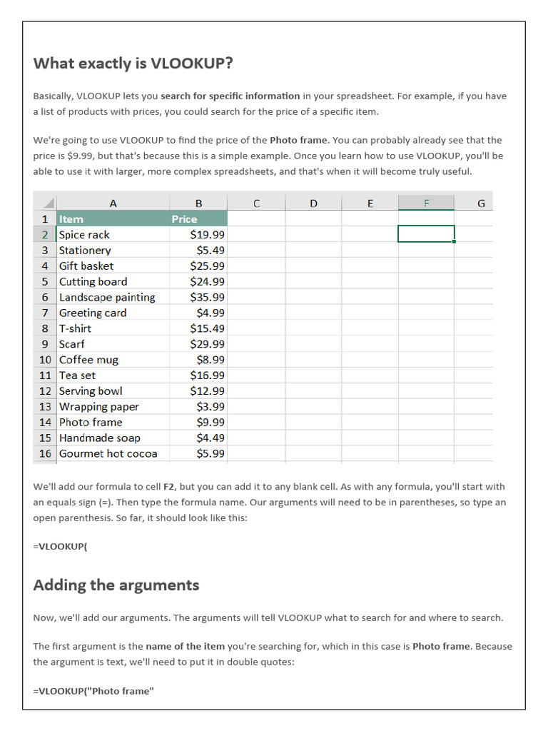 What exactly is VLOOKUP | PDF | Computer Programming | Computing
