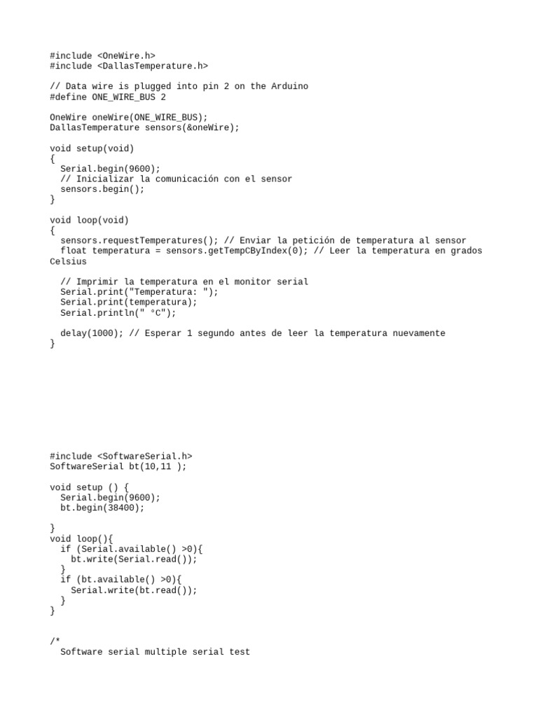 Arduino Temperature and LED Control Code | PDF | Computer Networking ...