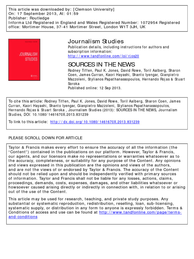 Comparative Study of News Sources | PDF | News | Journalism