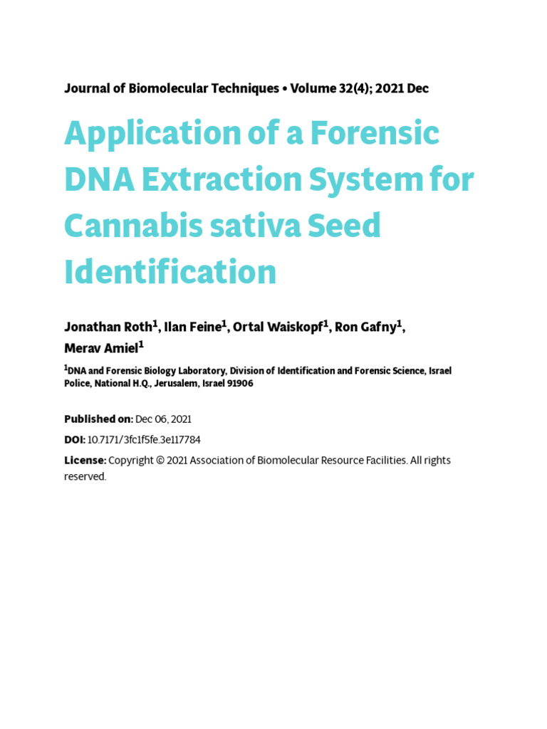 Application of A Forensic | PDF | Real Time Polymerase Chain Reaction ...