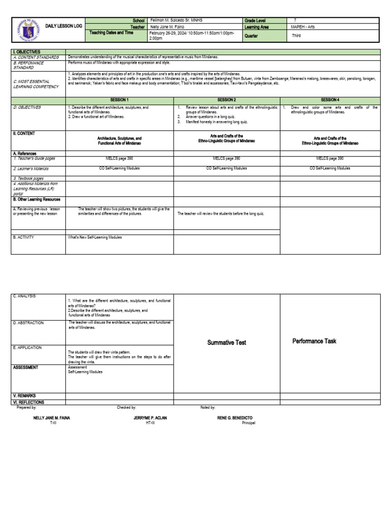 DLL Week 5 | PDF | Teachers | Learning