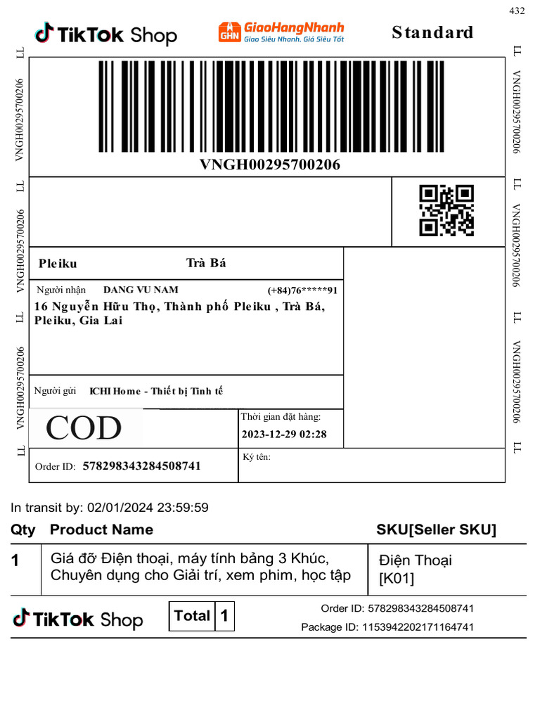 12 29-10-53 01 - Shipping Label+Packing List | PDF