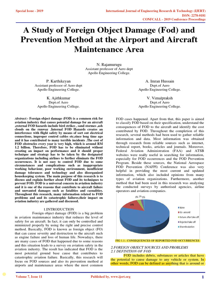 FOD Intro | PDF | Foreign Object Damage | Aeronautics