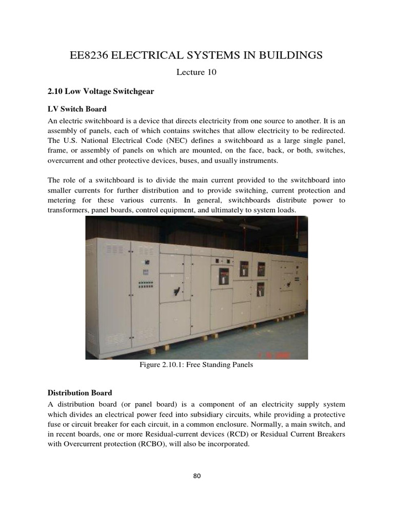 Lecture 10 - LV Switchgears | PDF | Fuse (Electrical) | Power (Physics)