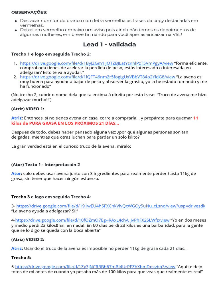 (PARA EDITOR) VSL AVENA APP Com Depoimentos | PDF | Software de la ...