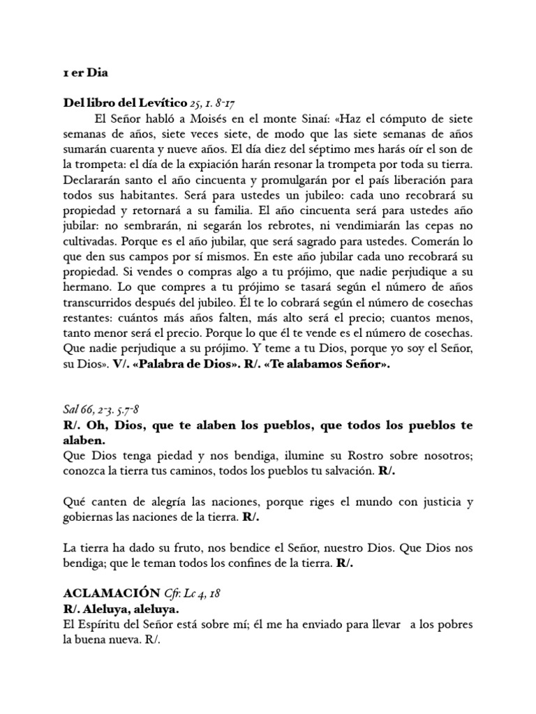 Lecturas Jubileo | PDF | Jesús | Creencia religiosa y doctrina