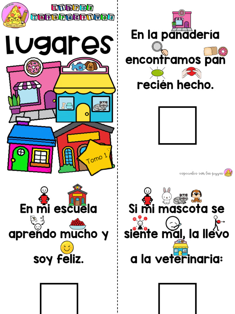 Libro Interactivo de Lugares y Actividades | PDF | Alimentos