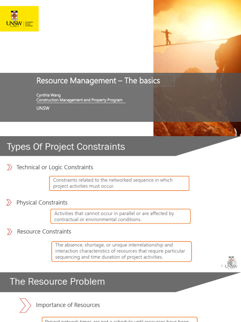 Lecture 3a Lecture - Resource Management - Moodle | PDF | Data